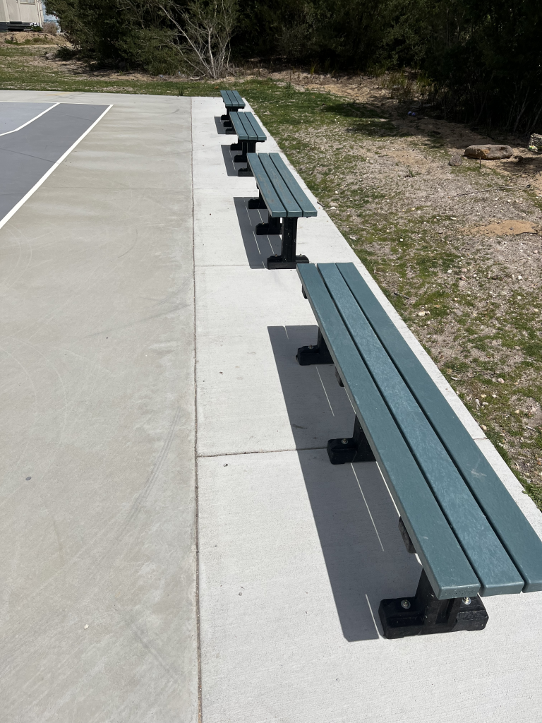 Seating installed at Golden beach 3x3 Basketball Court | Gippsland Times